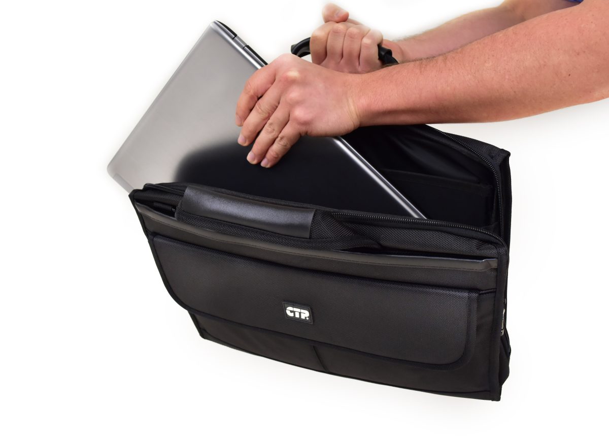 Black Nylon Computer Brief bag - CTP Store