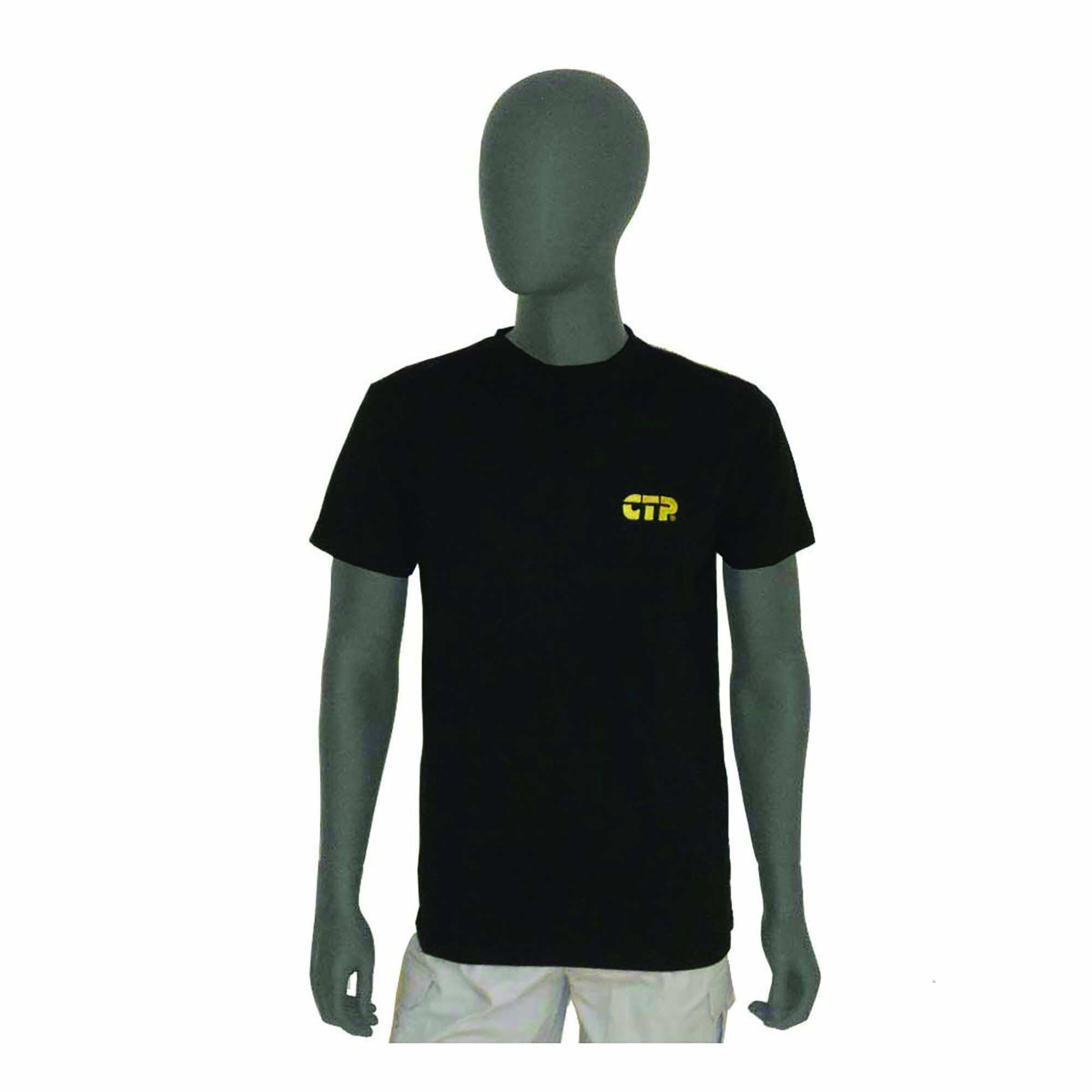 Black T-Shirt Men’s Yellow Embroided Logo – CTP Store